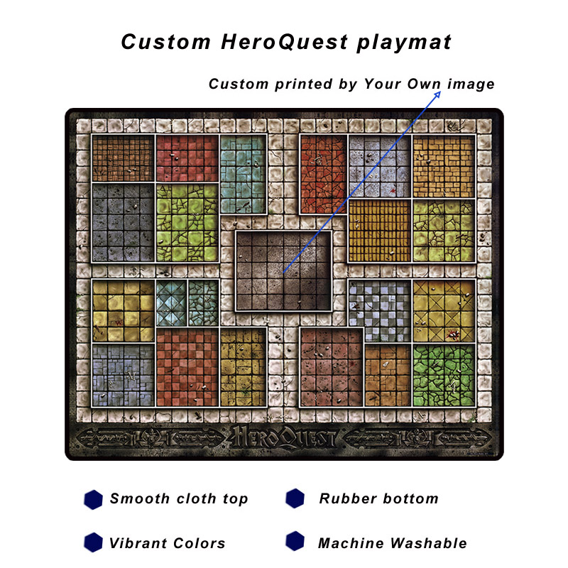 Soft Rubber gameboard – personalizar heroquest playmat – X-raypad